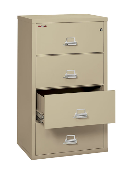 FireKing - 4-Drawer Lateral - Letter/Legal - Putty - Certified Pre-Own