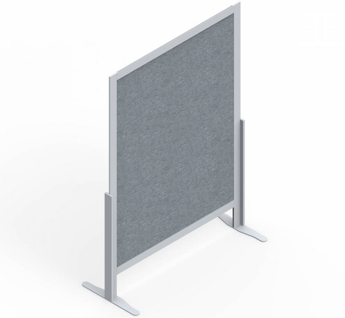 Universal Privacy Panels - 69.75"H Freestanding Divider, Felt Screen,